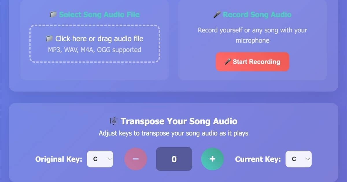 Worship Song Audio Transposer - Change Key Instantly | WorshipChords
